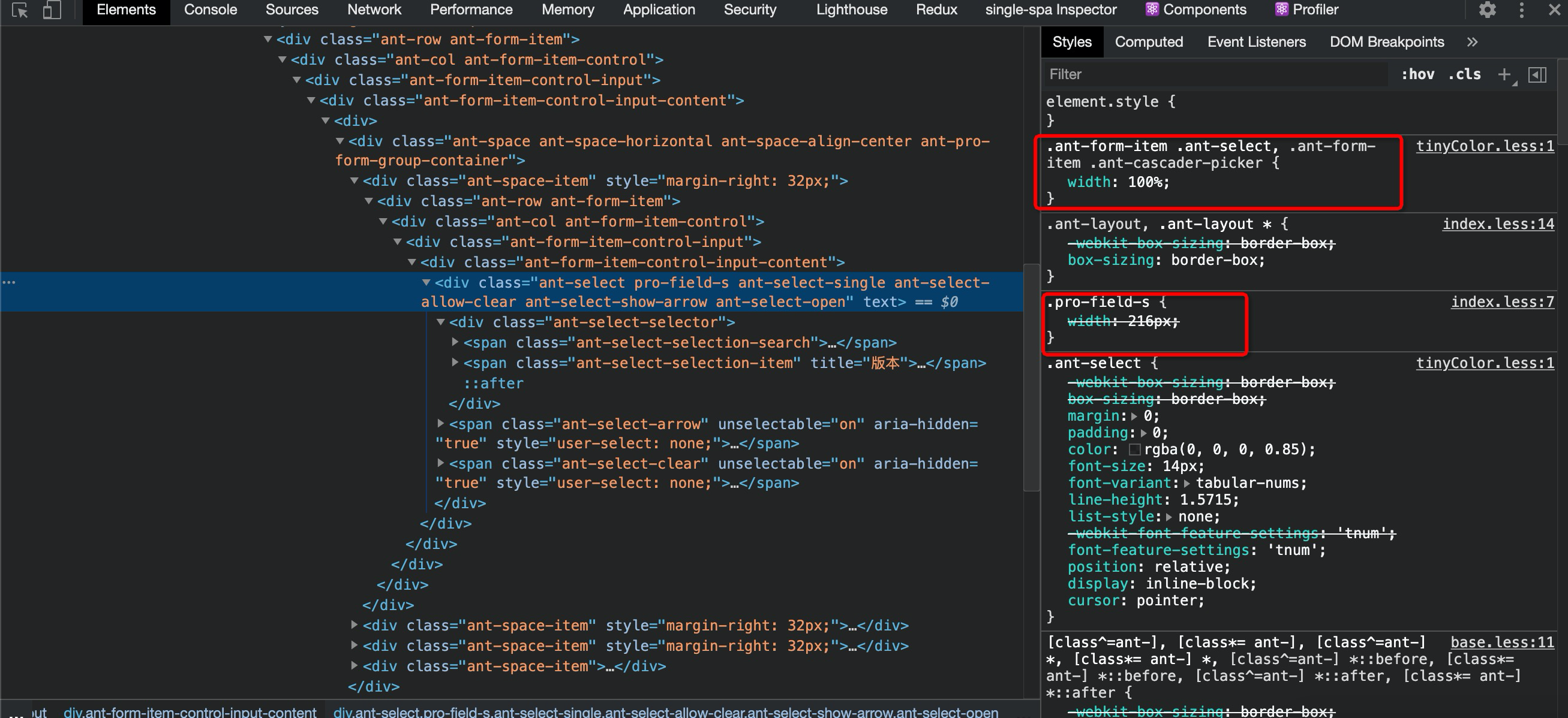 ProFormSelect 中 width不起作用🐛[BUG] · Issue #972 · ant-design/pro-components · GitHub