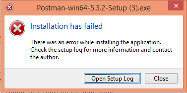 Windows native app fails to install · Issue #3799 · postmanlabs/postman-app-support · GitHub