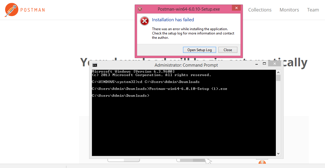 Windows native app fails to install · Issue #3799 · postmanlabs/postman-app-support · GitHub