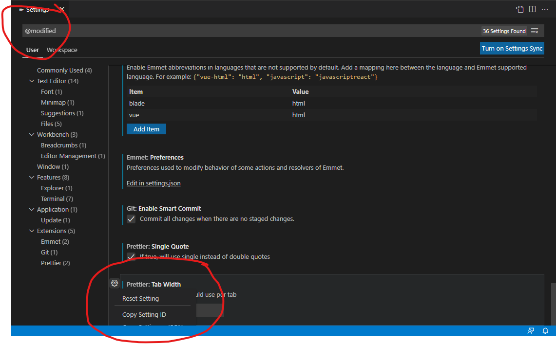 More actions menu in settings position problem when settings filtered ...