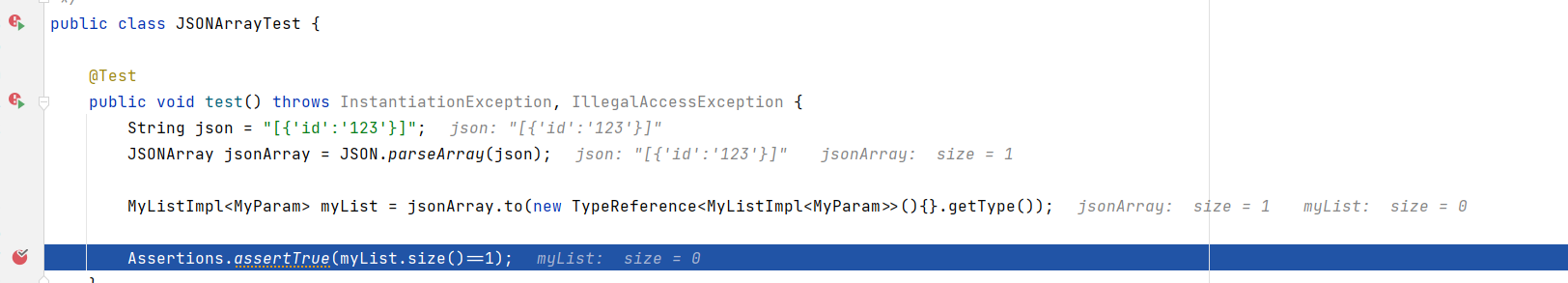 [BUG] JSONArray反序列化带泛型的自定义集合不正确 · Issue #1761 · alibaba/fastjson2 · GitHub