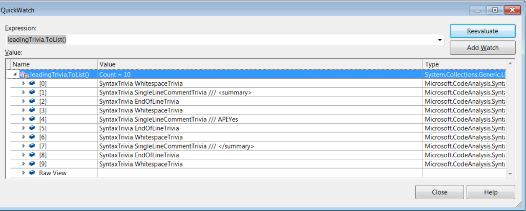 Xml Documentation on Methods shows difference in SyntaxTree structure with VS2017 IDE code ...