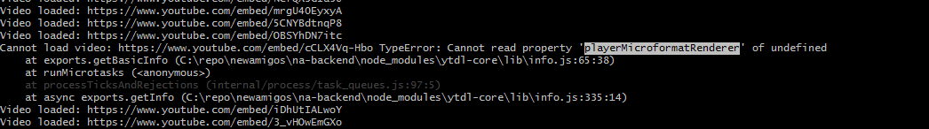 Cannot read property 'playerMicroformatRenderer' of undefined · Issue #804 · fent/node-ytdl-core ...