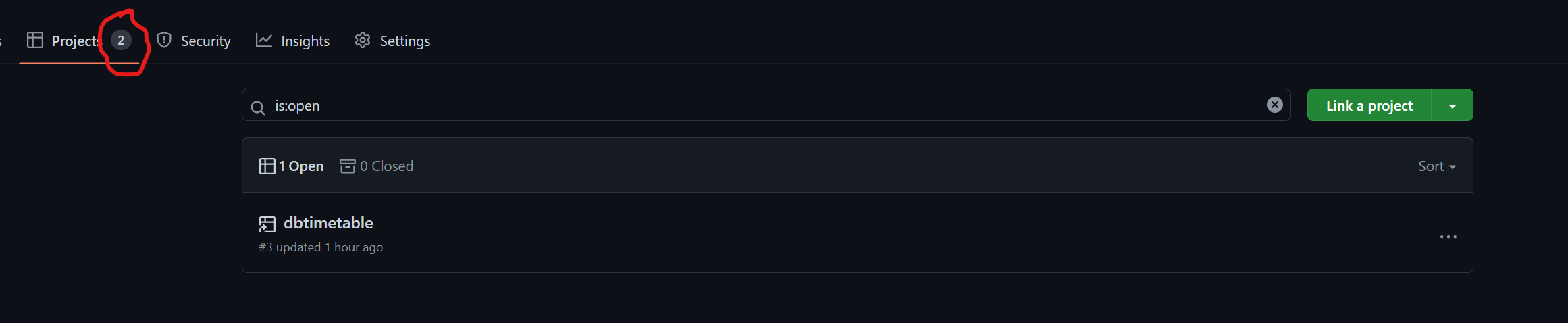 Number of projects is not displayed correctly in the repo menu header ...