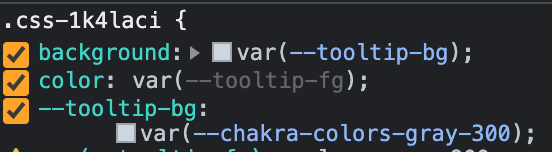 kebab-case for css properties in objects is not supported. Did you mean var(-tooltipFg) · Issue ...