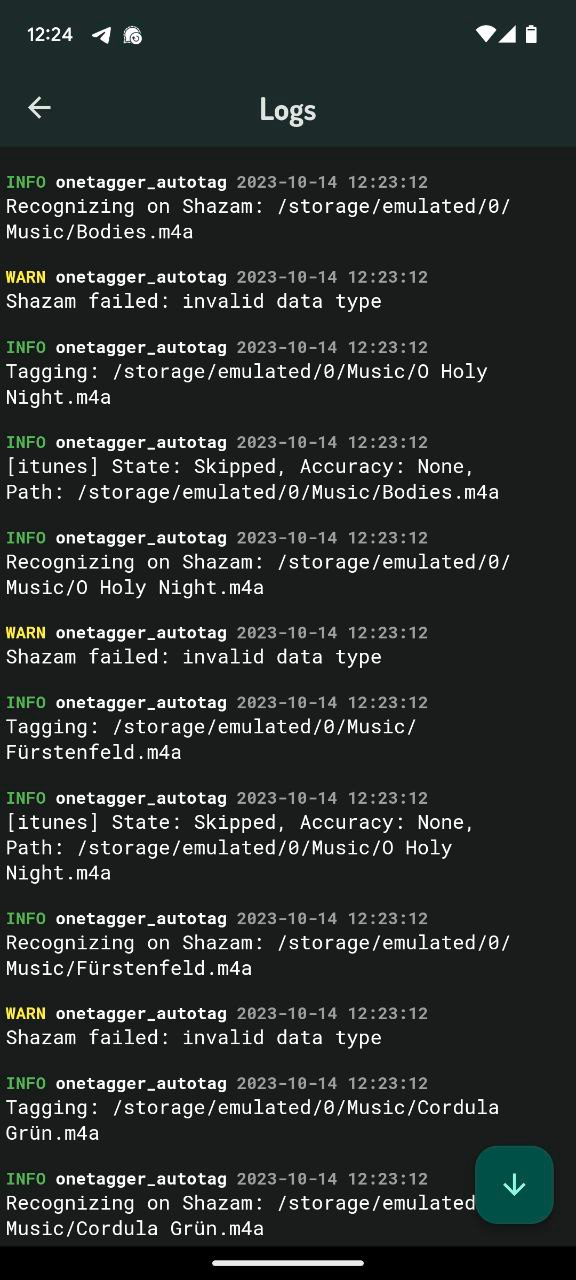 Shazam fails in the Android App · Issue #289 · Marekkon5/onetagger · GitHub