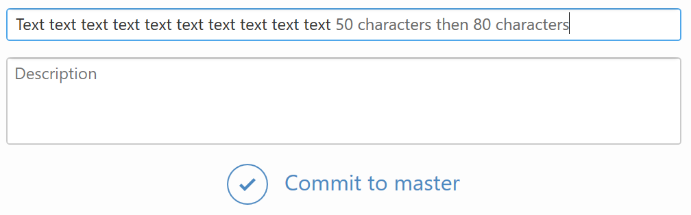 Warn after typing more than 50 characters for a commit message · Issue ...