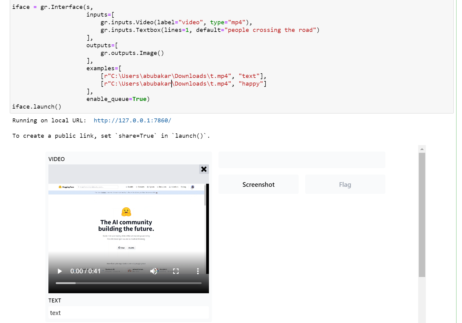 Video example upload fails · Issue #327 · gradio-app/gradio · GitHub