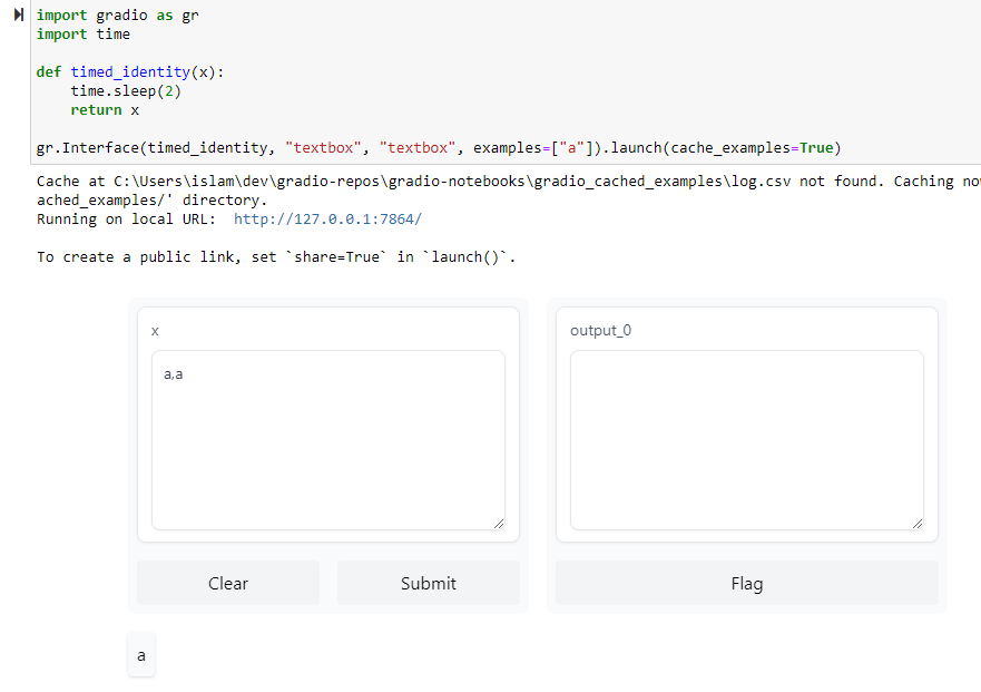 `cache_examples` bugs · Issue #994 · gradio-app/gradio · GitHub