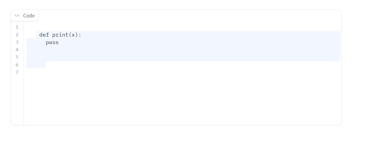 Can't focus `gr.Code` if there's extra space after empty code lines ...