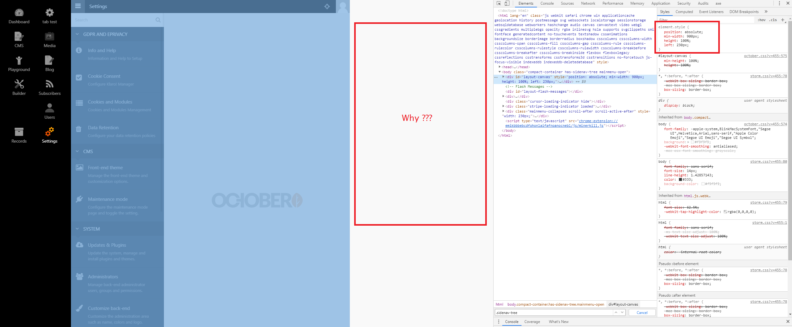 Setting page and sidebar · Issue #4505 · octobercms/october · GitHub