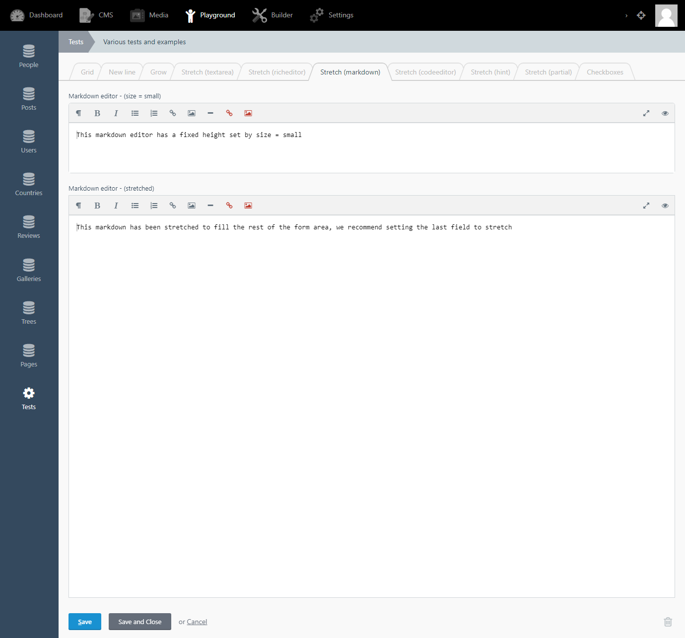Field option "stretch: true" causes overflow / doesn't work for rich editor · Issue #2303 ...