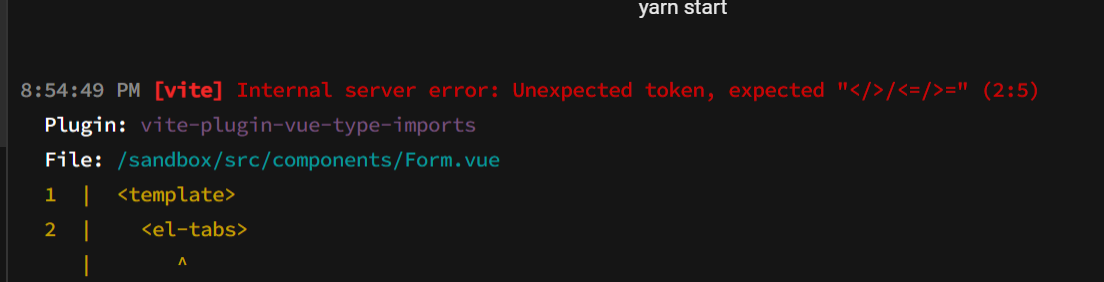 Unexpected Token Error · Issue 16 · Wheatjs Vite Plugin Vue Type Imports · Github