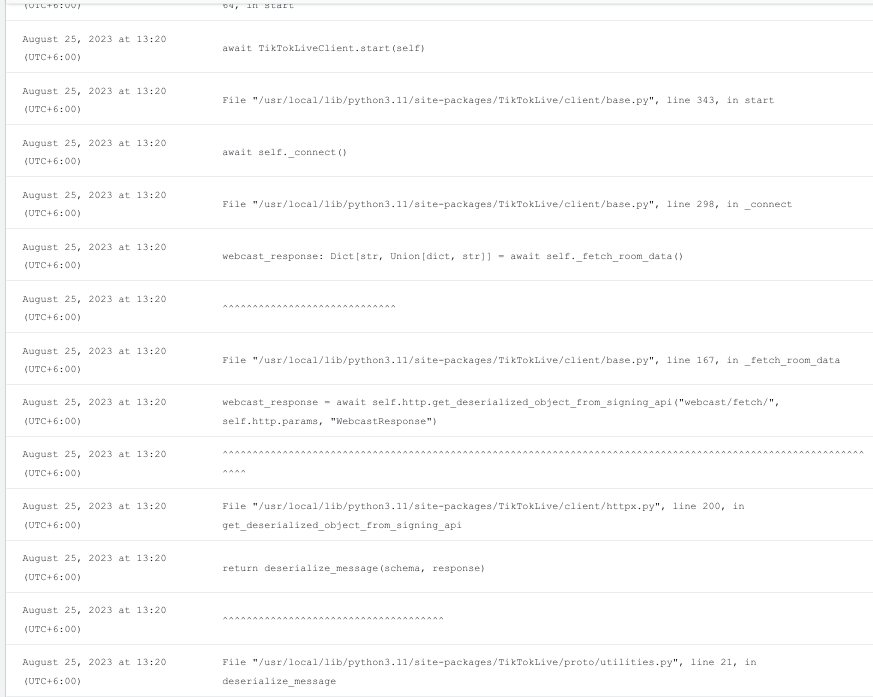 Error parsing meassage · Issue #139 · isaackogan/TikTokLive · GitHub