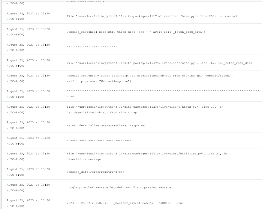 Error parsing meassage · Issue #139 · isaackogan/TikTokLive · GitHub