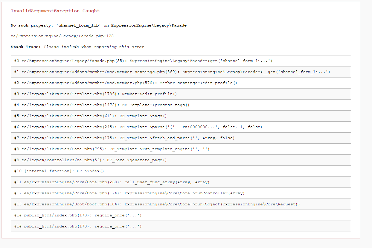 ` Expmembereditprofile ` Template Parsing Errors · Issue 2703 · Expressionengine