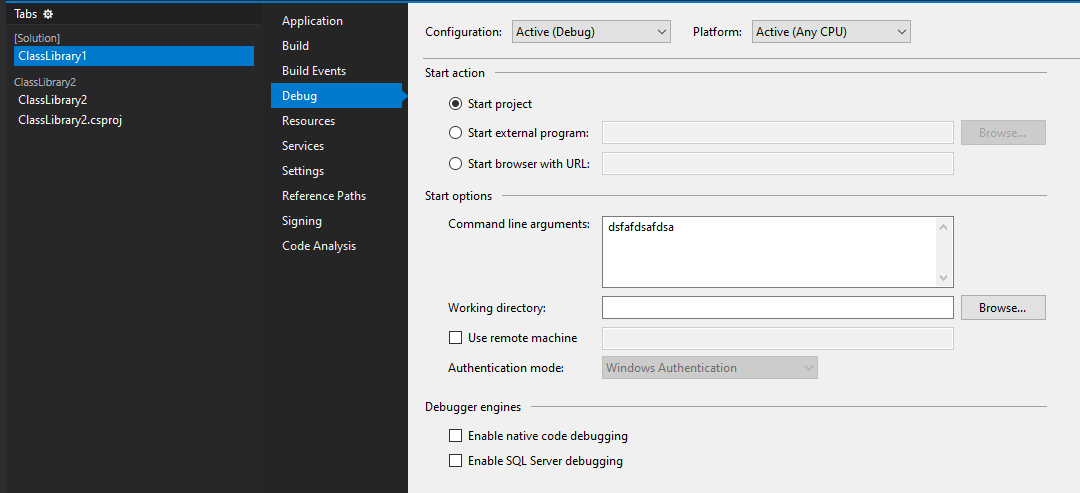 Consider making Launch Profiles a "Properties" editor tab instead of a ...