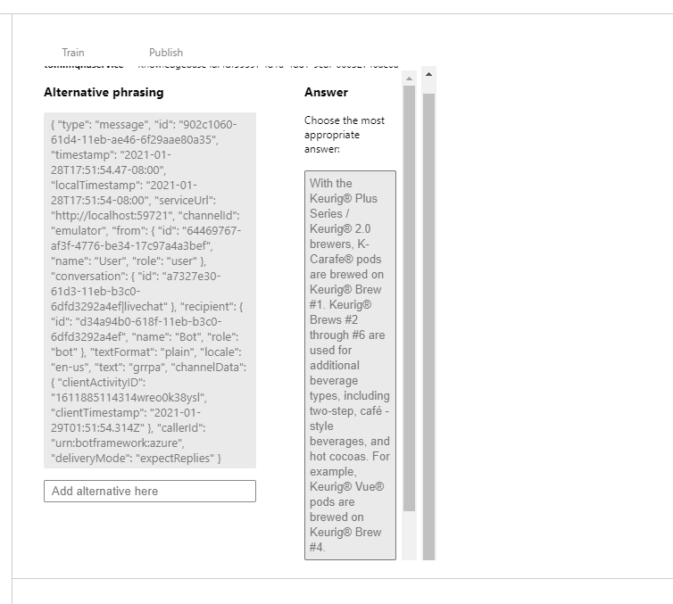 Qnamaker Tool View Doesn T Let Me View The Json Of The Recognizer Result · Issue 2225