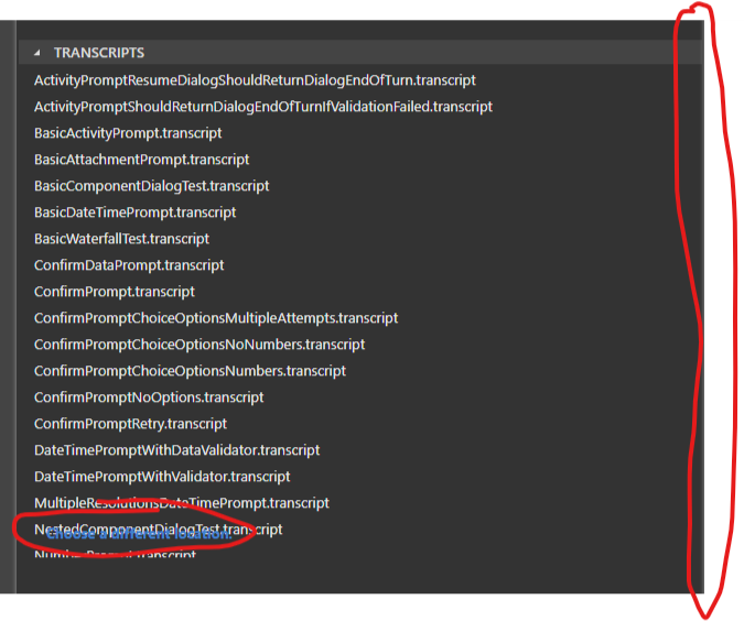 Transcripts list doesn't have scroll bar · Issue #1262 · microsoft/BotFramework-Emulator · GitHub