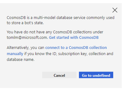 Add CosmosDB Service isn't fully implemented · Issue #1498 · microsoft/BotFramework-Emulator ...
