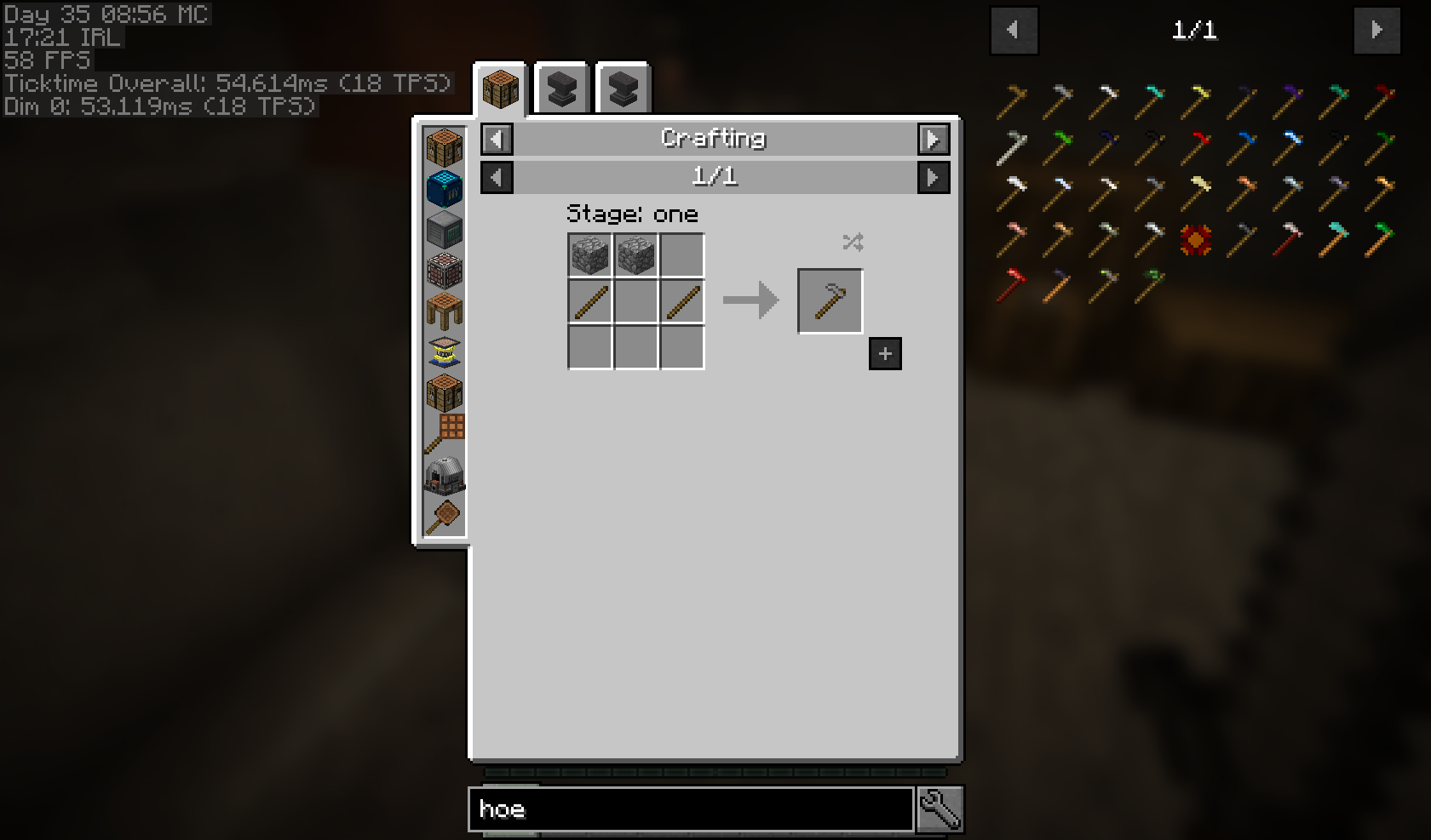 Stone Hoe recipe incorrect in JEI · Issue #130 · DarkPacks/SevTech-Ages ...