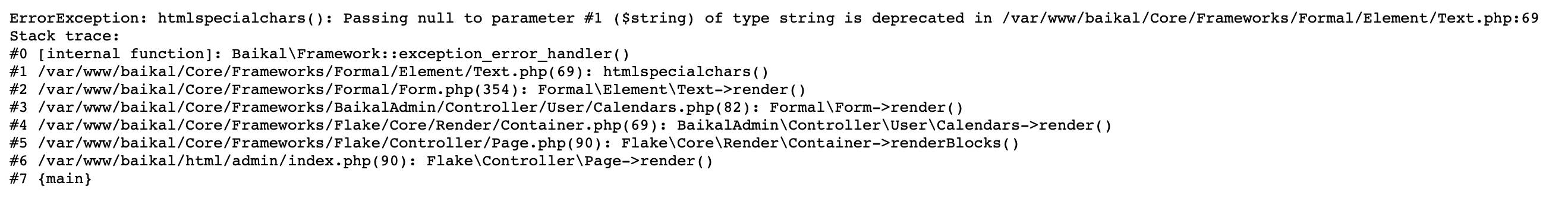 fix htmlspecialchars() while trying to edit calendar by joshcombs · Pull Request #1118 · sabre ...