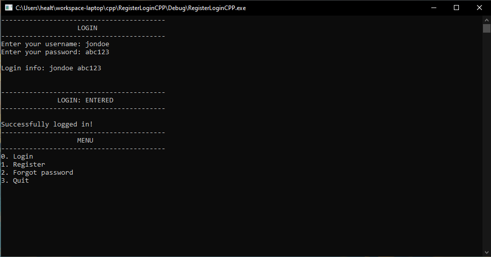 GitHub - cmesias/RegisterLoginCPP: A quick c++ cpp program that is able ...