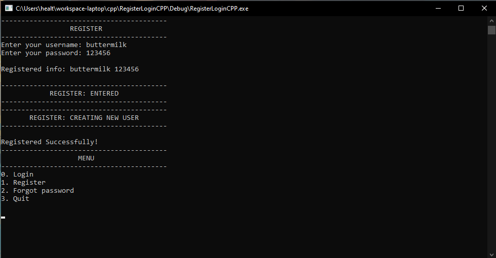GitHub - cmesias/RegisterLoginCPP: A quick c++ cpp program that is able ...