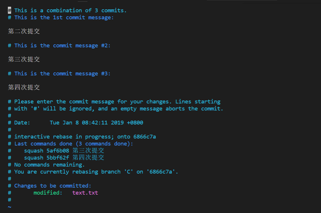 使用git rebase整理commit历史 · Issue #62 · twinkle77/Knowledge-sharing · GitHub