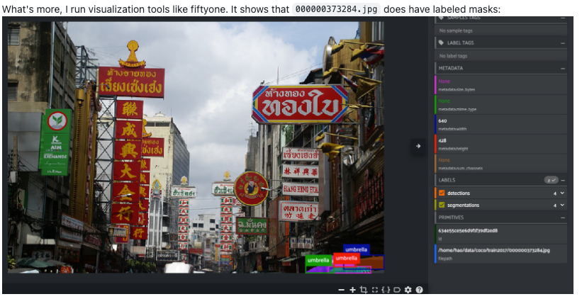 Loading COCO dataset with empty GT masks when using default code. · Issue #9064 · open-mmlab ...