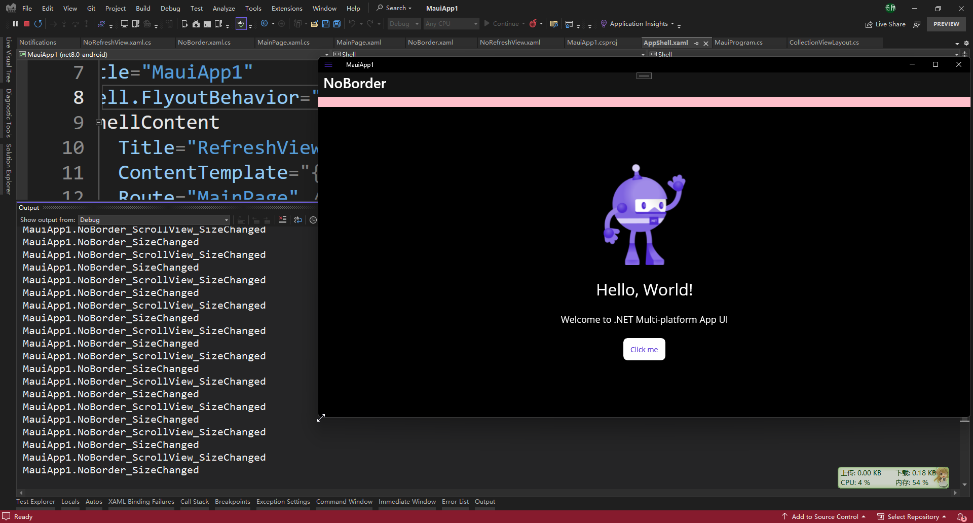 [regression/8.0.0-preview.1.7762] Border + RefreshView will let ScrollView no SizeChanged ...