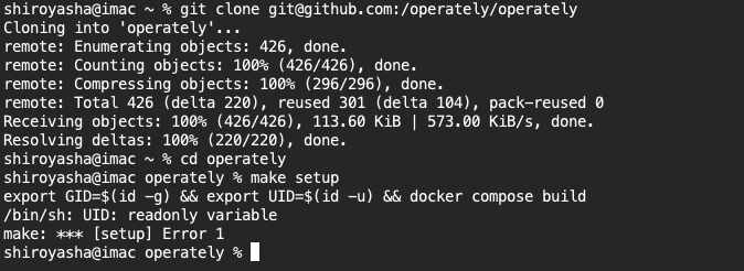 Make setup does not work on MacOS only on Linux based machines · Issue #8 · operately/operately ...