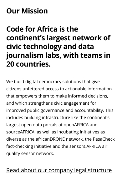 @/codeforafrica/components/OurMission · Issue #134 · CodeForAfrica/ui ...