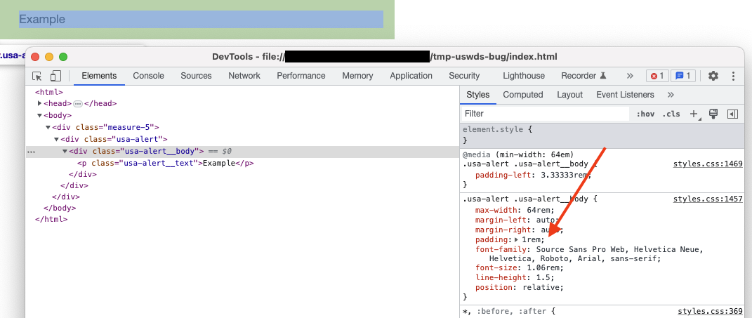 USWDS - Bug: Alert padding settings not working (theme-alert-padding-x) · Issue #5252 · uswds ...