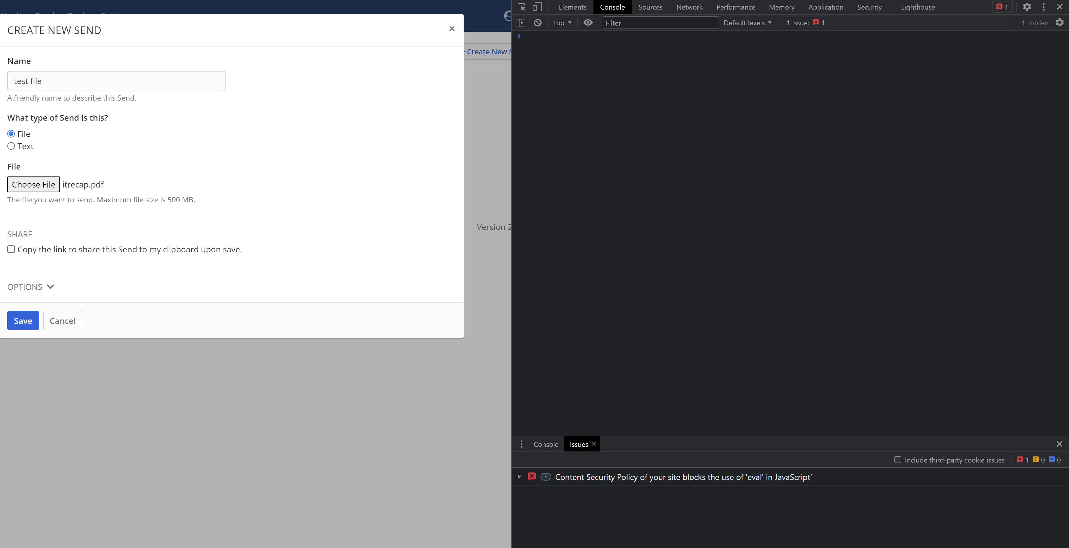 Self-hosted Send files cannot be downloaded · Issue #1367 · bitwarden/server · GitHub