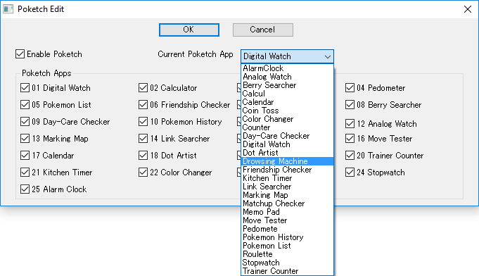 [Feature Request] Add Current Poketch App ComboBox to Gen 4 Misc Editor ...