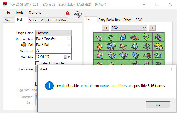 [Bug] Transferring a PK3/4 up to SAV5-7 falsely flags it as illegal · Issue #1676 · kwsch/PKHeX ...