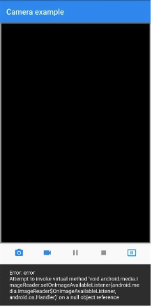 Camera fails to start on some devices, App throws `Attempt to invoke virtual method 'void ...