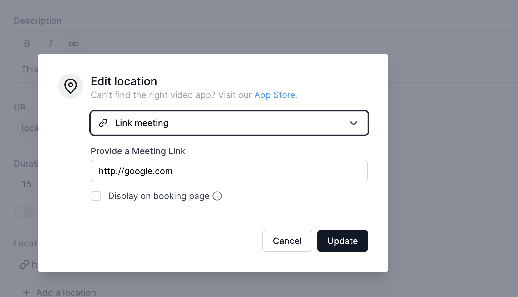 [CAL-1393] Link Meeting value shown to user on payment page. · Issue #8059 · calcom/cal.com · GitHub