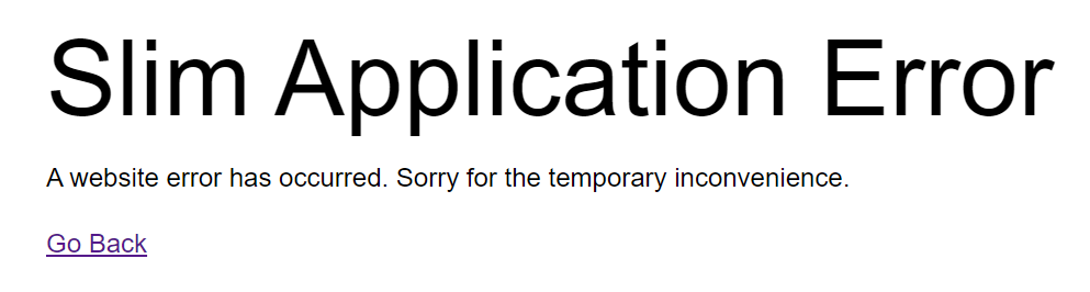 Slim Application Error On Index Page Issue 15 AzuraCast AzuraRelay 