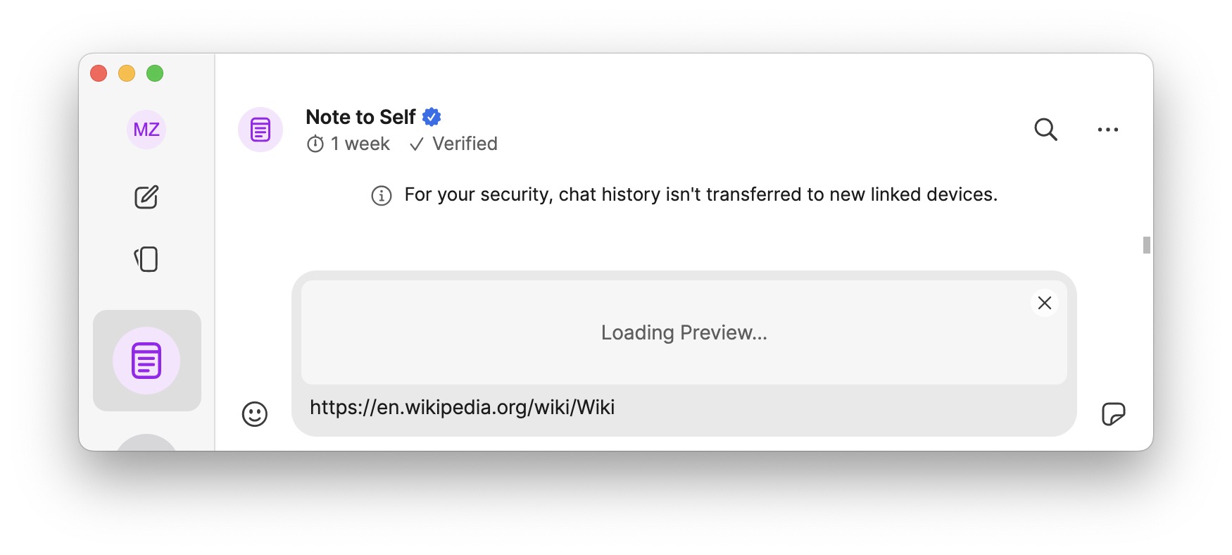 Signal 6.20.0: Preview of URLs not connecting (timeout) when composing messages, MacOS 13.4 ...