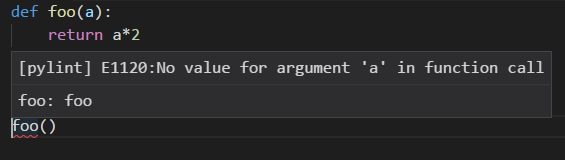 No error when calling function with missing arguments · Issue #4003 · microsoft/PTVS · GitHub