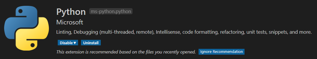 After installing an extension for the first time, alert the user that ...