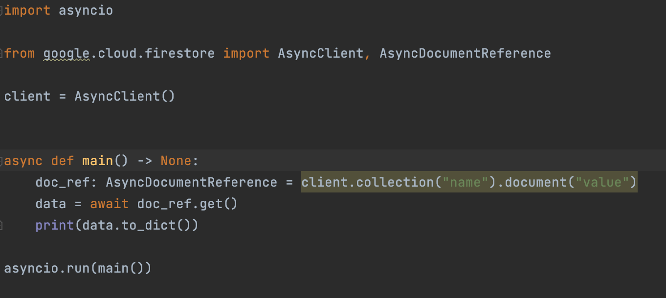 Change Type Hit at AsyncCollectionReference.document · Issue #369 · googleapis/python-firestore ...