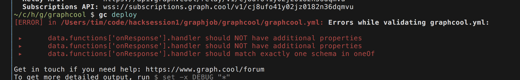 Improve yaml validation for functions · Issue #309 · Graphcool/graphcool-framework · GitHub