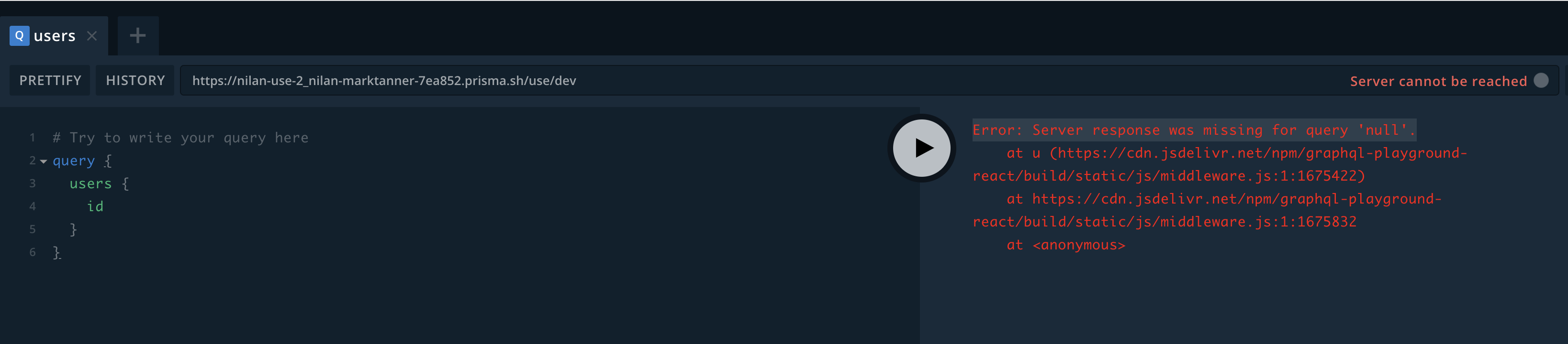 Errors are handled badly · Issue #581 · graphql/graphql-playground · GitHub