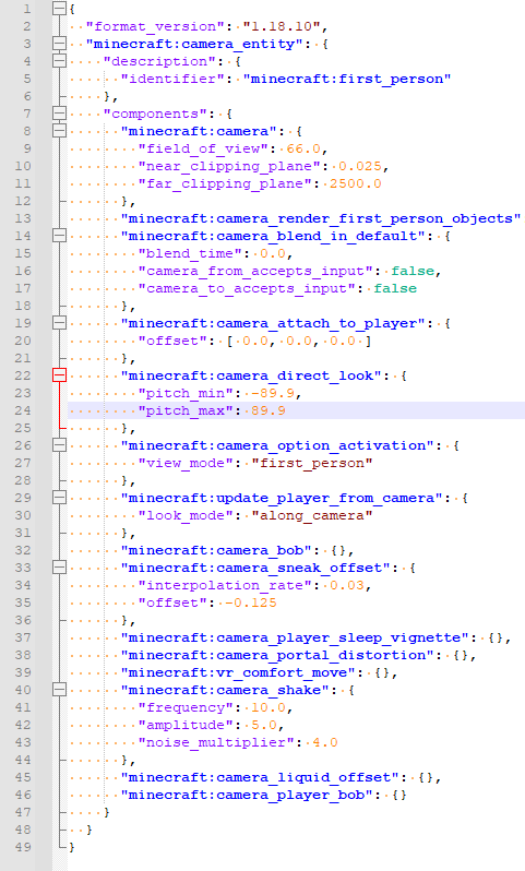 Missing "cameras" directory and file documentation. · Issue #469 · MicrosoftDocs/minecraft ...