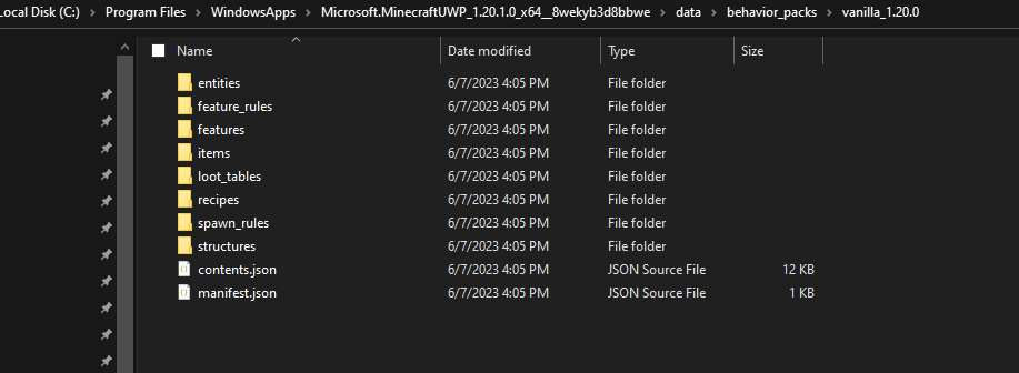 There are missing Folders with Sample/Example Files in the Behavior Packs. · Issue #24 · Mojang ...