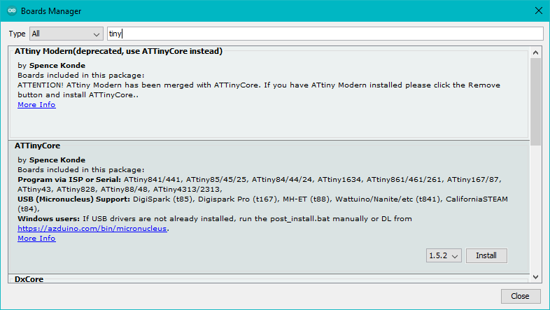 there are 2 entries in Arduino Boards Manager, what should I take ...