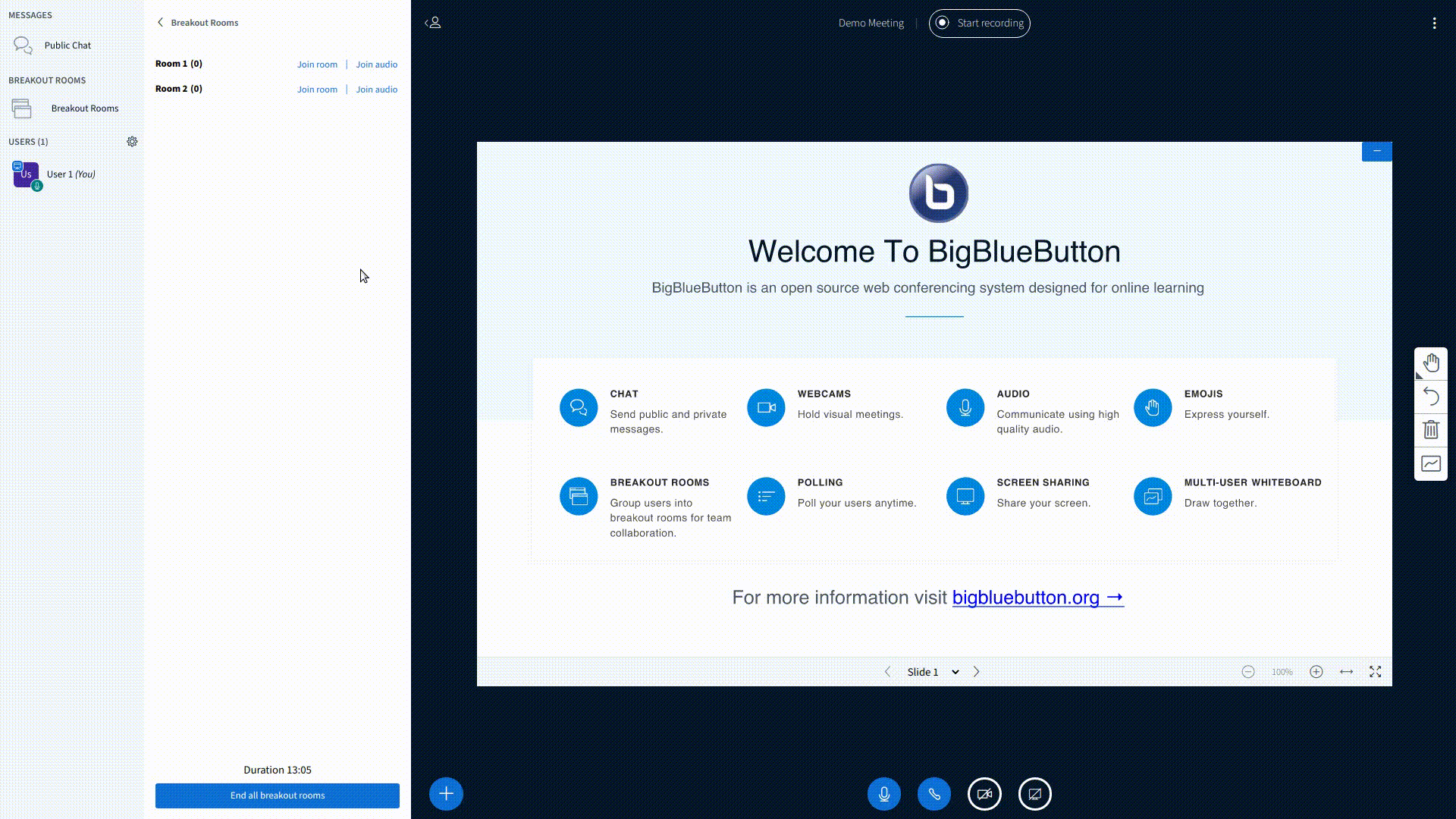 2.3 Kicked out of main room if joining audio in breakout and then joining breakout · Issue ...